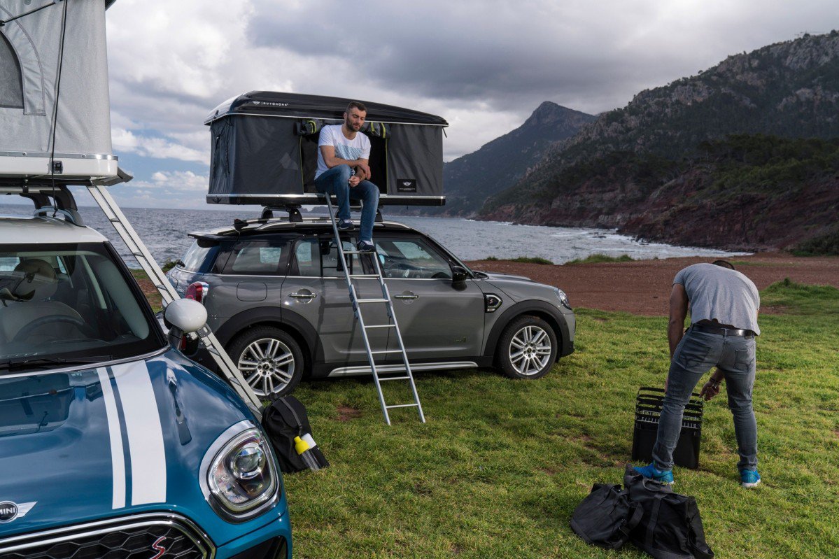 Forget hotel bills with the AirTop roof tent for the MINI Countryman