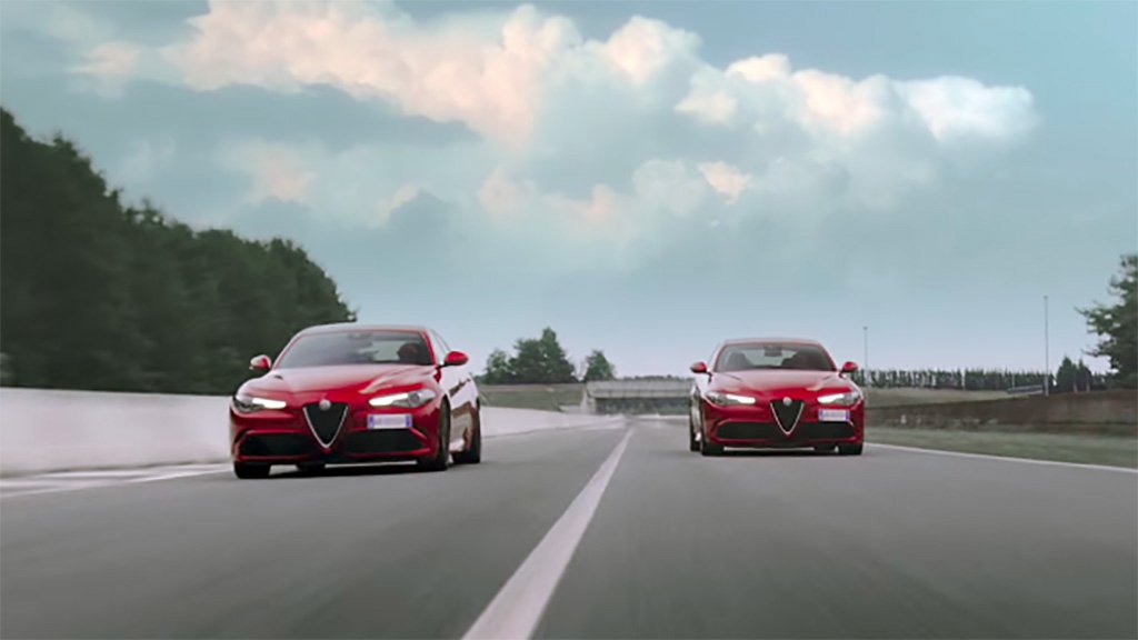 Ferrari F1 drivers try out the Alfa Romeo Giulia Quadrifoglio
