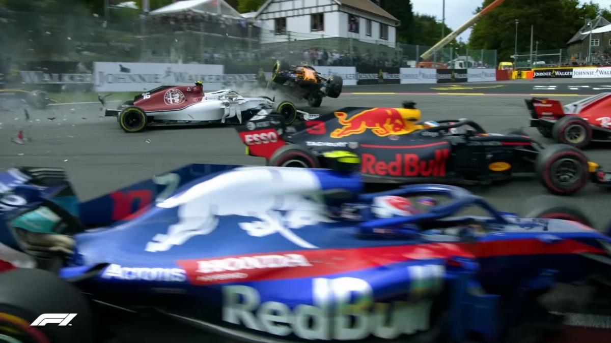 The dramatic first-turn crash at Spa shows how vital the halo is